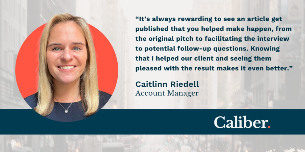 Staff Spotlight: Caliber Account Manager Caitlinn Riedell - Caliber ...